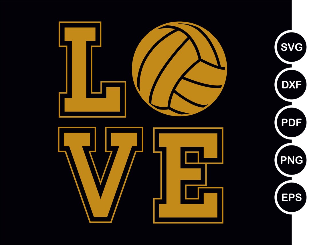Volleyball LOVE SVG Mom Squad Cut File Cheer Mom Shirt - Etsy
