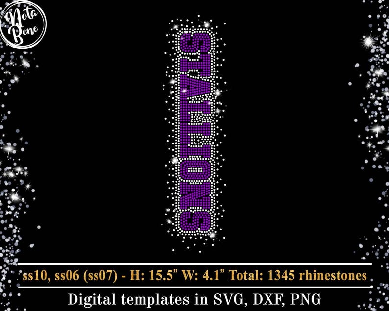 Stallions Rhinestone SVG Template, Cheerleader Sweatpants Bling Designs ...