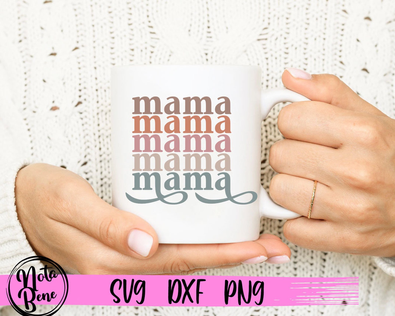 Mama Retro Svg Mama Boho Stacked Svg Mom Retro Vintage Svg - Etsy