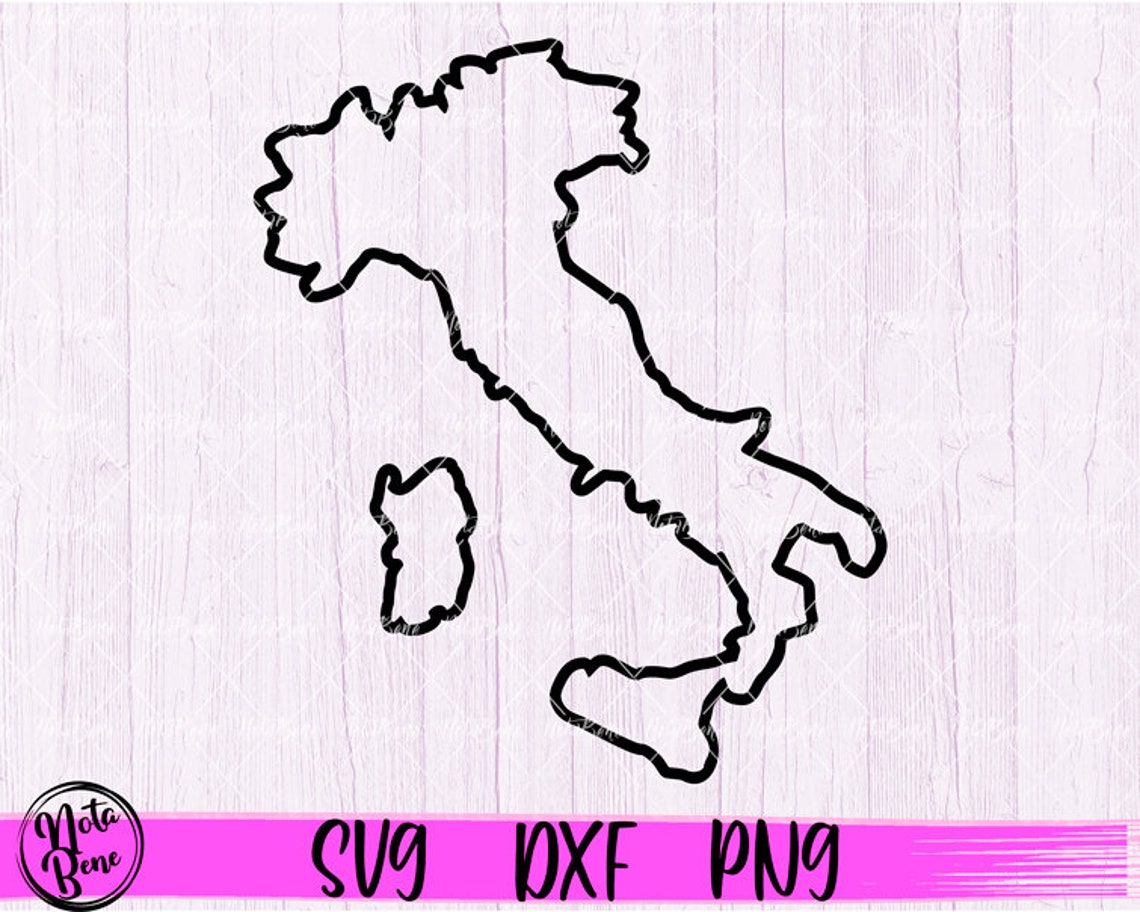 Map of Italy Outline SVG Italy Map Design Svg Map Svg Cut - Etsy
