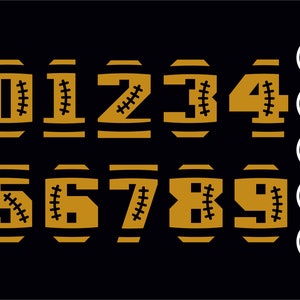 Football Player Numbers Svg Bundle Football Numerals Svg T-shirt ...