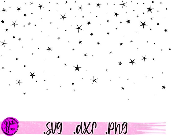 Falling Stars Pattern SVG Night Sky Stars Svg Scattered | Etsy Canada