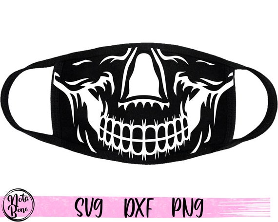 Skull Face Mask design SVG Skeleton Face Mask Svg Clipart | Etsy