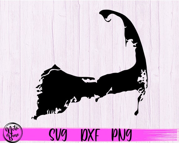 Cape Cod Map Silhouette SVG Massachusetts Beach Ocean Svg Cut - Etsy