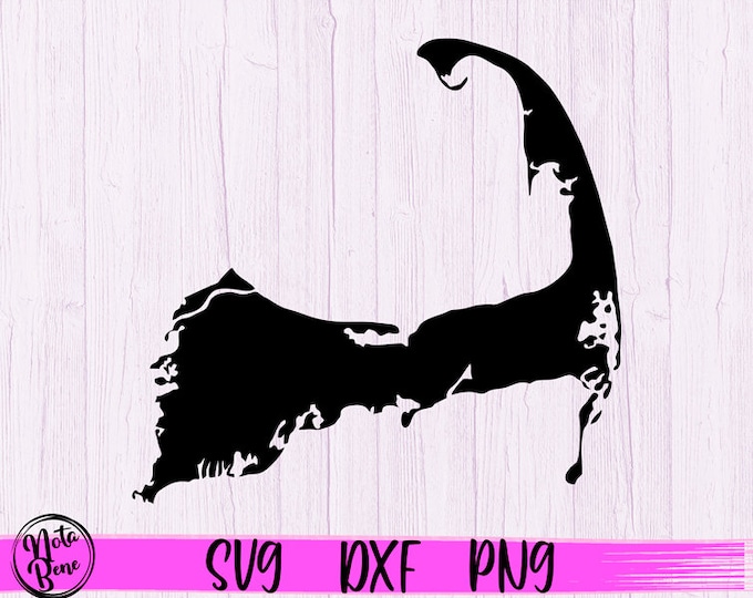 Cape Cod Map Svg, Massachusetts Svg, America State Map Svg. Vector Cut ...