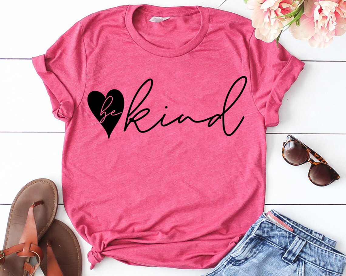 Be Kind SVG Heart Svg Kindness Svg Inspirational Svg | Etsy