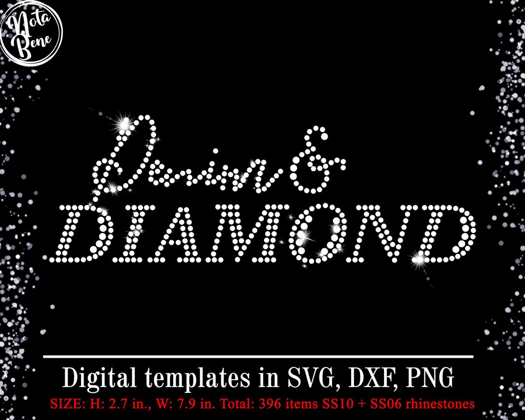 Denim and Diamond SVG, Rhinestone Template Svg, Bling Pattern Svg, Diva ...