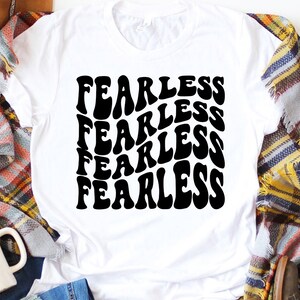 Fearless 4 SVG, Inspirational Svg, Wavy Letters Svg, Cheerleader Svg ...