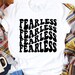 Fearless 4 SVG, Inspirational Svg, Wavy Letters Svg, Cheerleader Svg ...