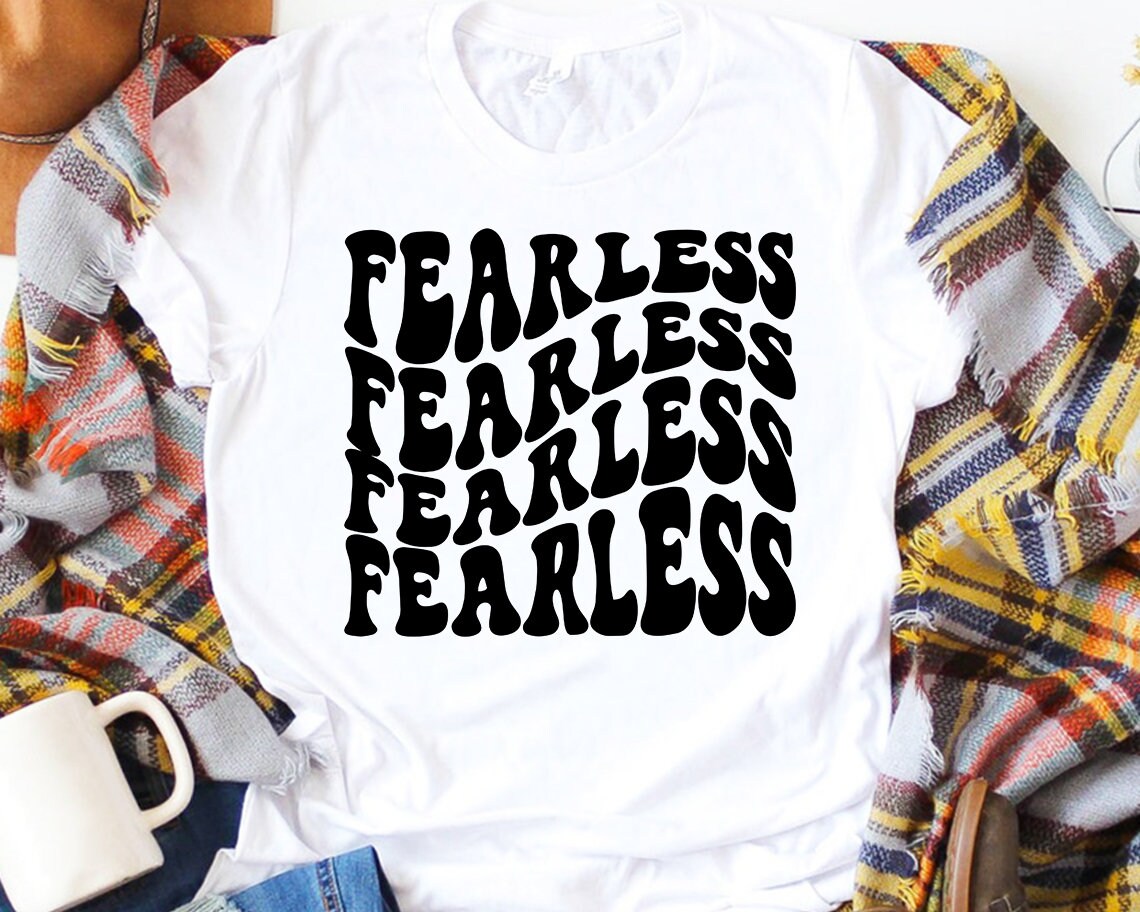 Fearless SVG Positive Svg Wavy Letters Svg Cheerleader Svg - Etsy