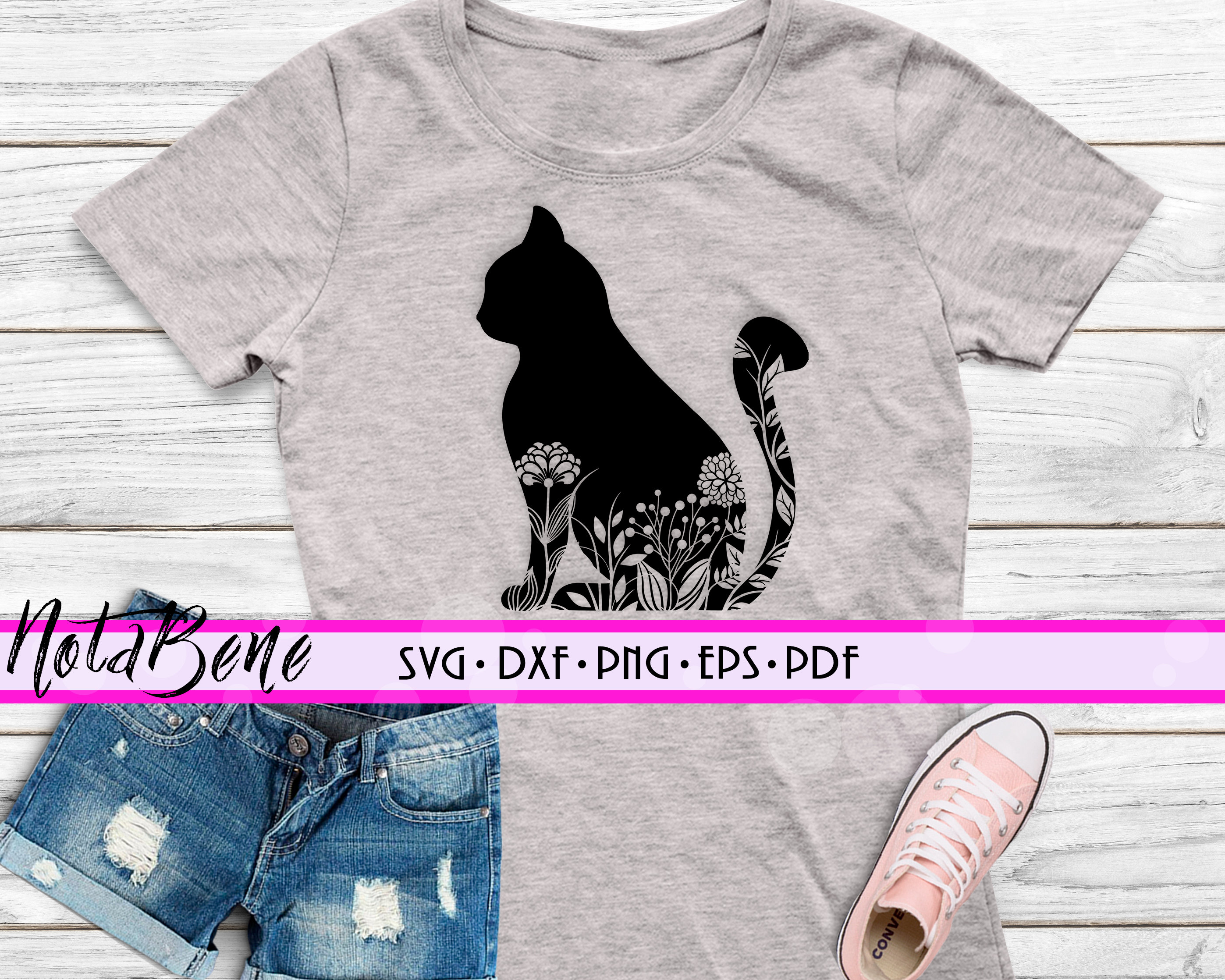 Floral Cat Svg Cut File Floral Cat Svg Mandala Cat SVG | Etsy