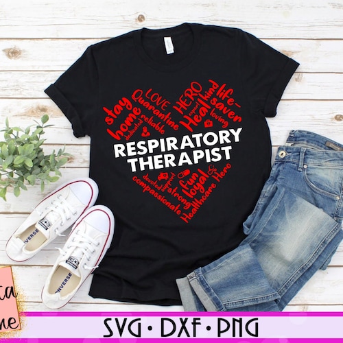 Respiratory Therapist RT Heart Svg RRT CRT Therapy Lung Cancer - Etsy