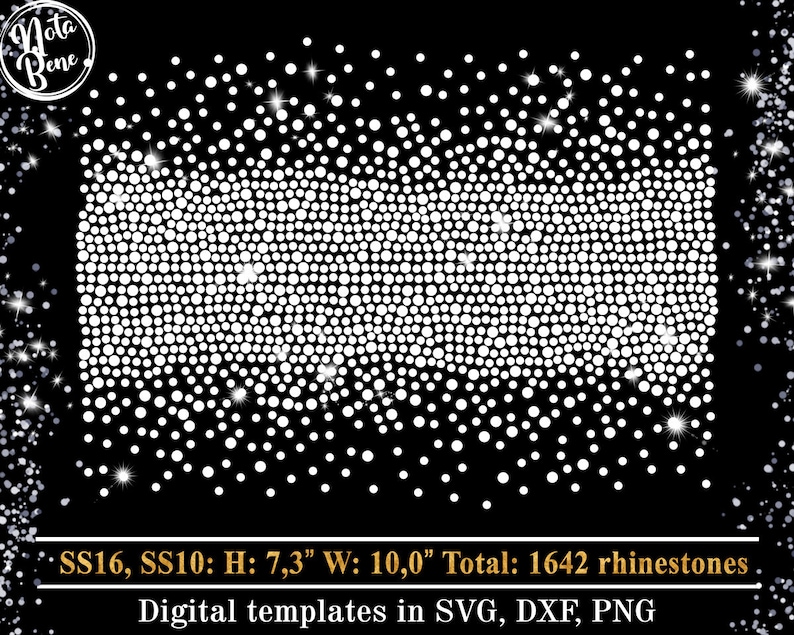 Rhinestone Scatter Pattern SVG, Scattered Bling Spray Effect Svg ...