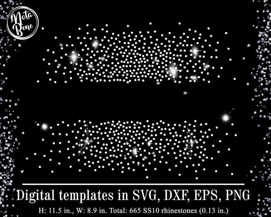 Rhinestone Scatter Pattern Svg, Scattered Spray Effect Svg, Ombre Style ...