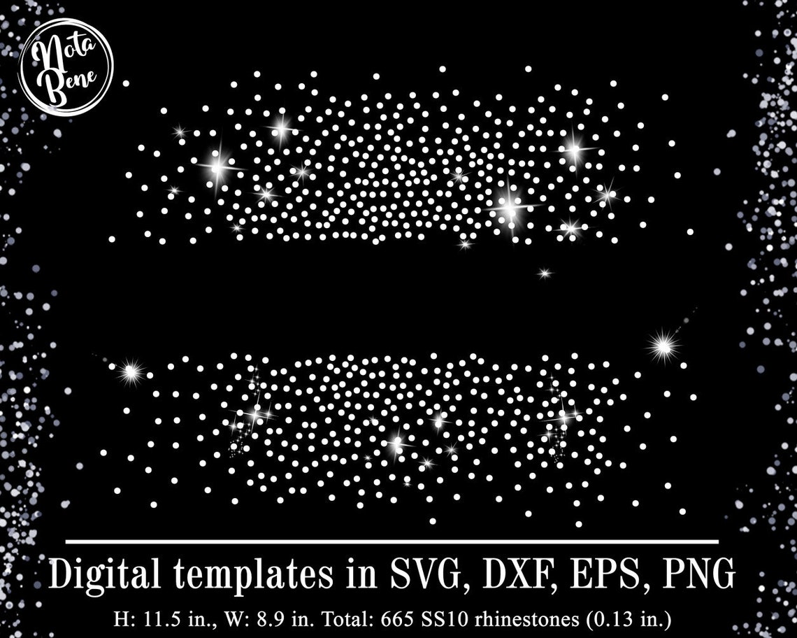 Rhinestone Scatter Pattern Svg, Scattered Spray Effect Svg, Ombre Style ...