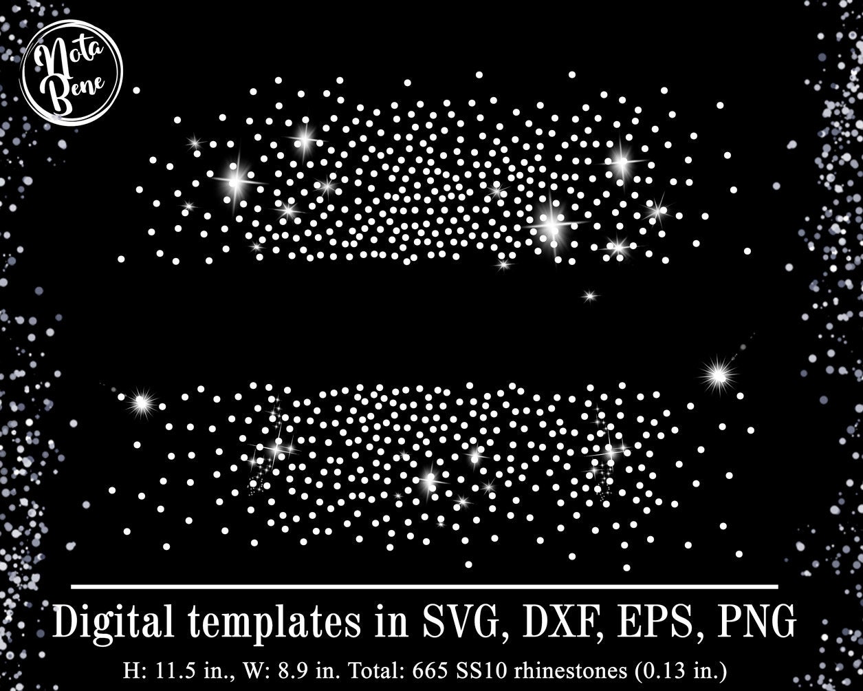 Rhinestone Scatter Pattern Svg, Scattered Spray Effect Svg, Ombre Style ...