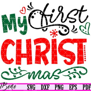 My First Christmas Svg My 1st Christmas Svg Christmas Baby | Etsy