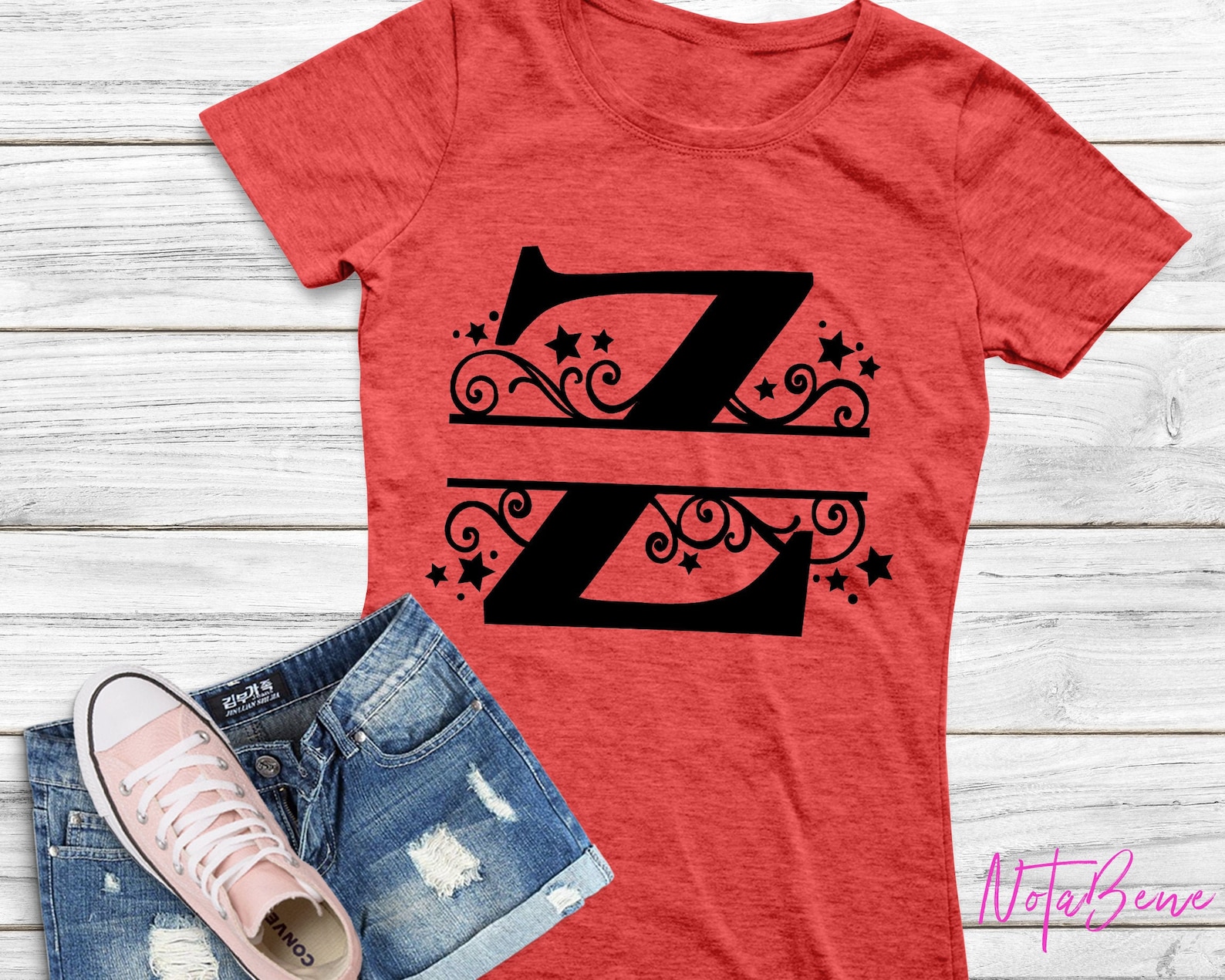 Split Monogram Z SVG Z Swirls Stars Split Font Letter Z SVG | Etsy