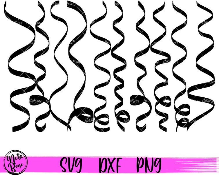 Birthday Party Streamers SVG PNG, Confetti Pattern (digital Download ...