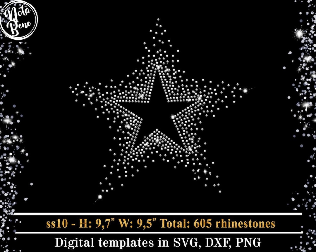 Rhinestones Star Scatter Pattern Svg, Scattered Spray Effect Svg ...