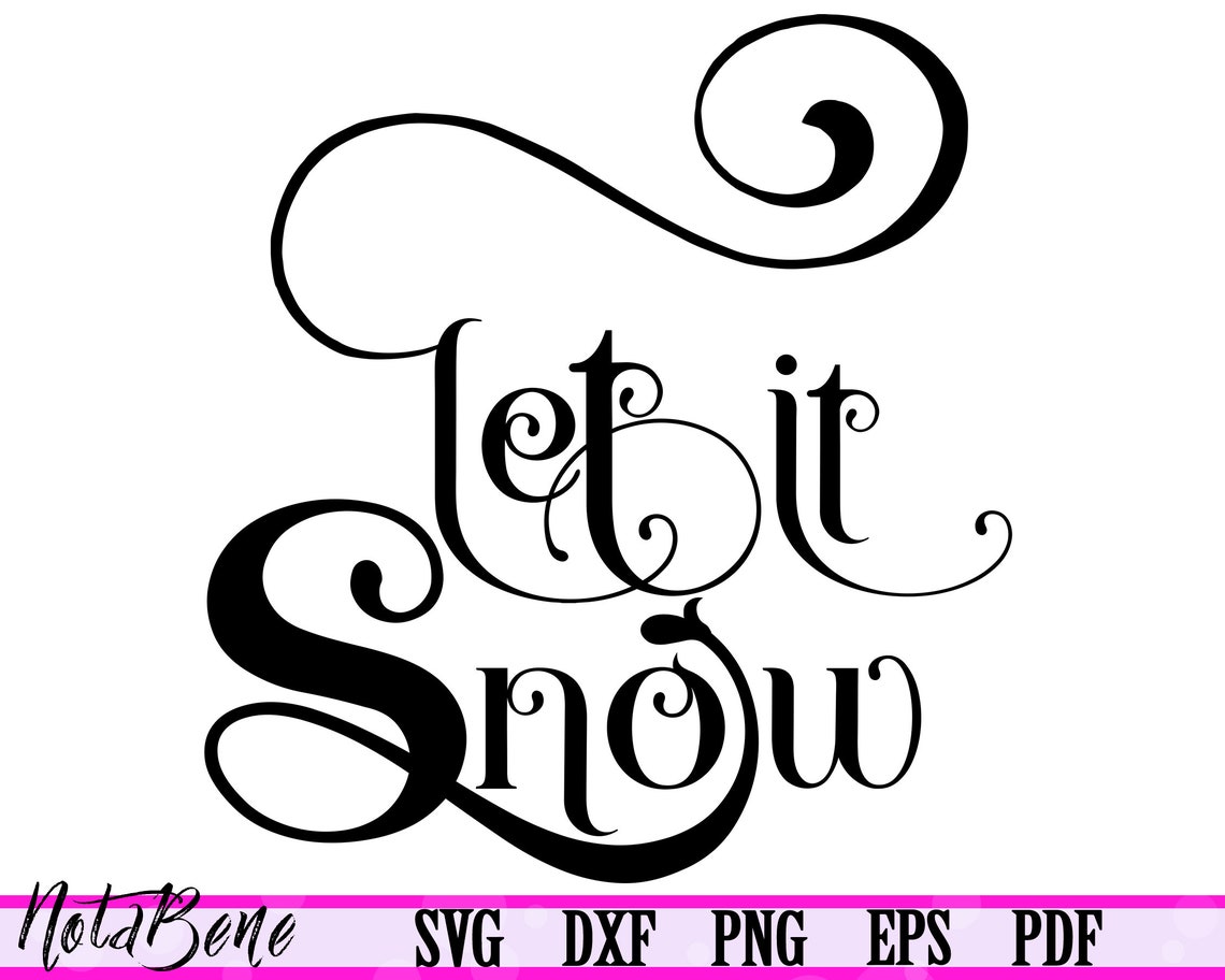 Let It Snow SVG PNG Christmas Ornament New Year Clipart | Etsy