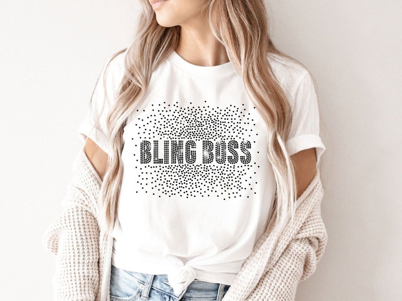 Bling Boss Rhinestone Template Svg Bling Scattered Spray - Etsy