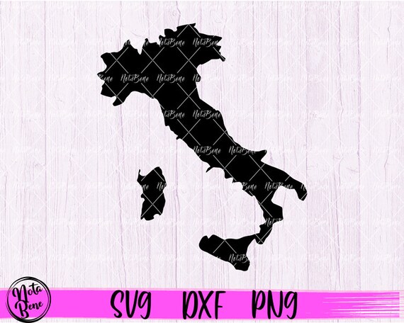Map of Italy Silhouette SVG Italy Map Design Svg Map Svg Cut | Etsy