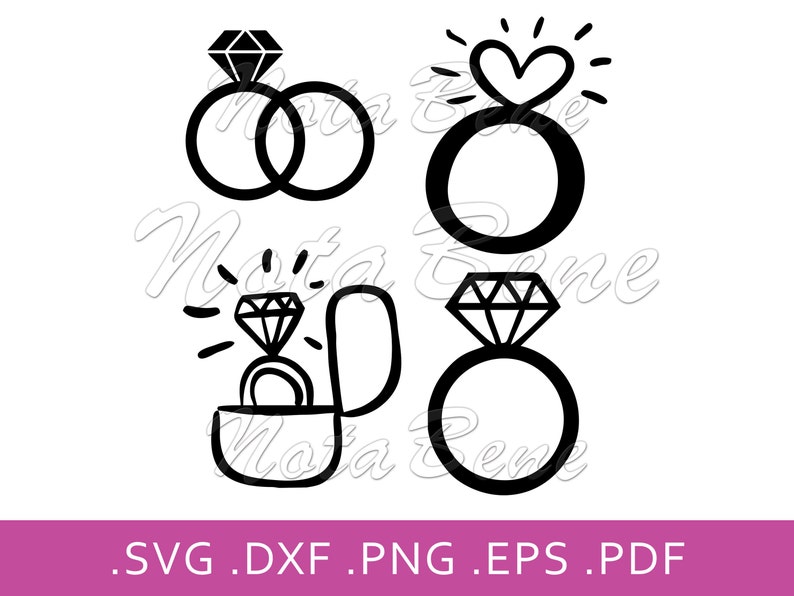 Diamant trouw ring SVG ringen bundel SVG trouwringen clipart - Etsy ...