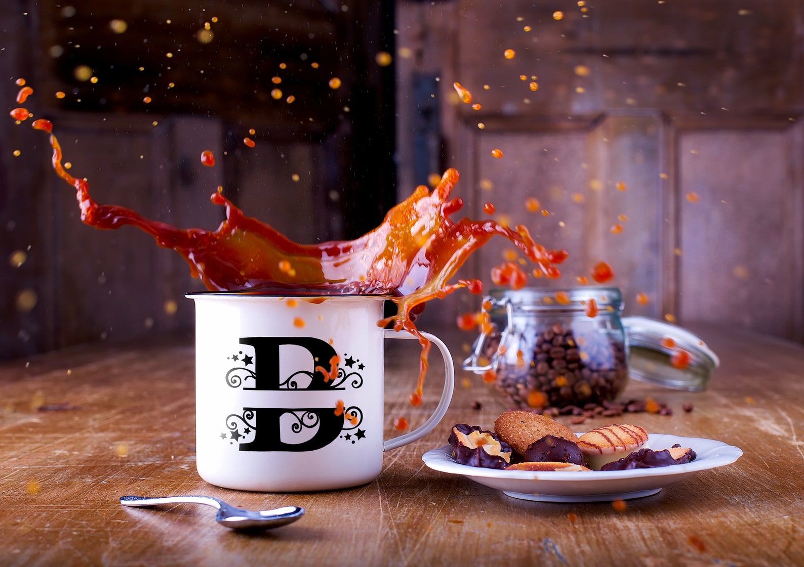 Elegant B Split Monogram SVG Split Letter B SVG Divided Initial B Svg ...