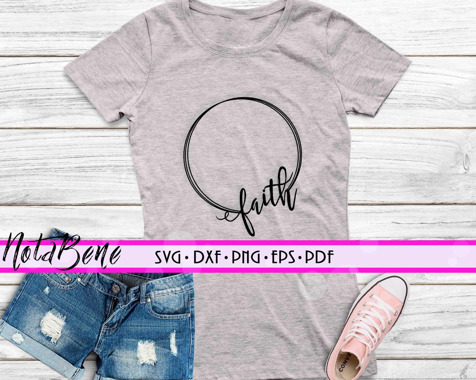 Faith Circle Frame SVG Faith Religion Monogram Frame Circle | Etsy