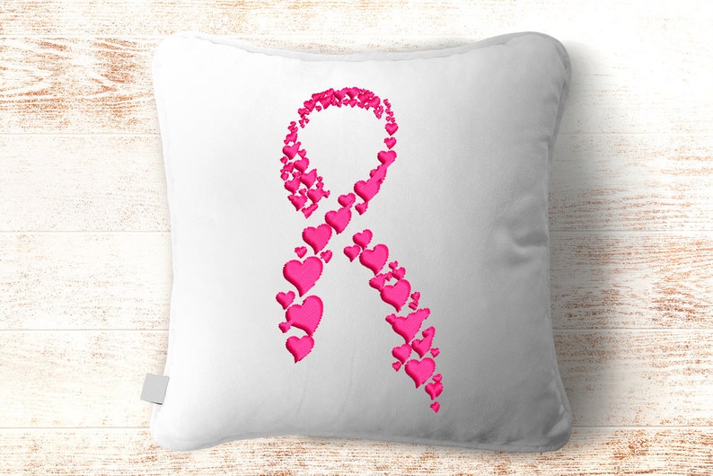 Cancer Ribbon Hearts Embroidery Cancer Survivor Awareness - Etsy