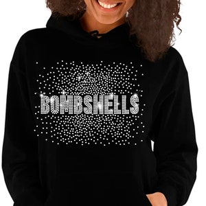 BOMBSHELLS Rhinestone Template Svg, Cheerleader Scattered Spray Effect ...