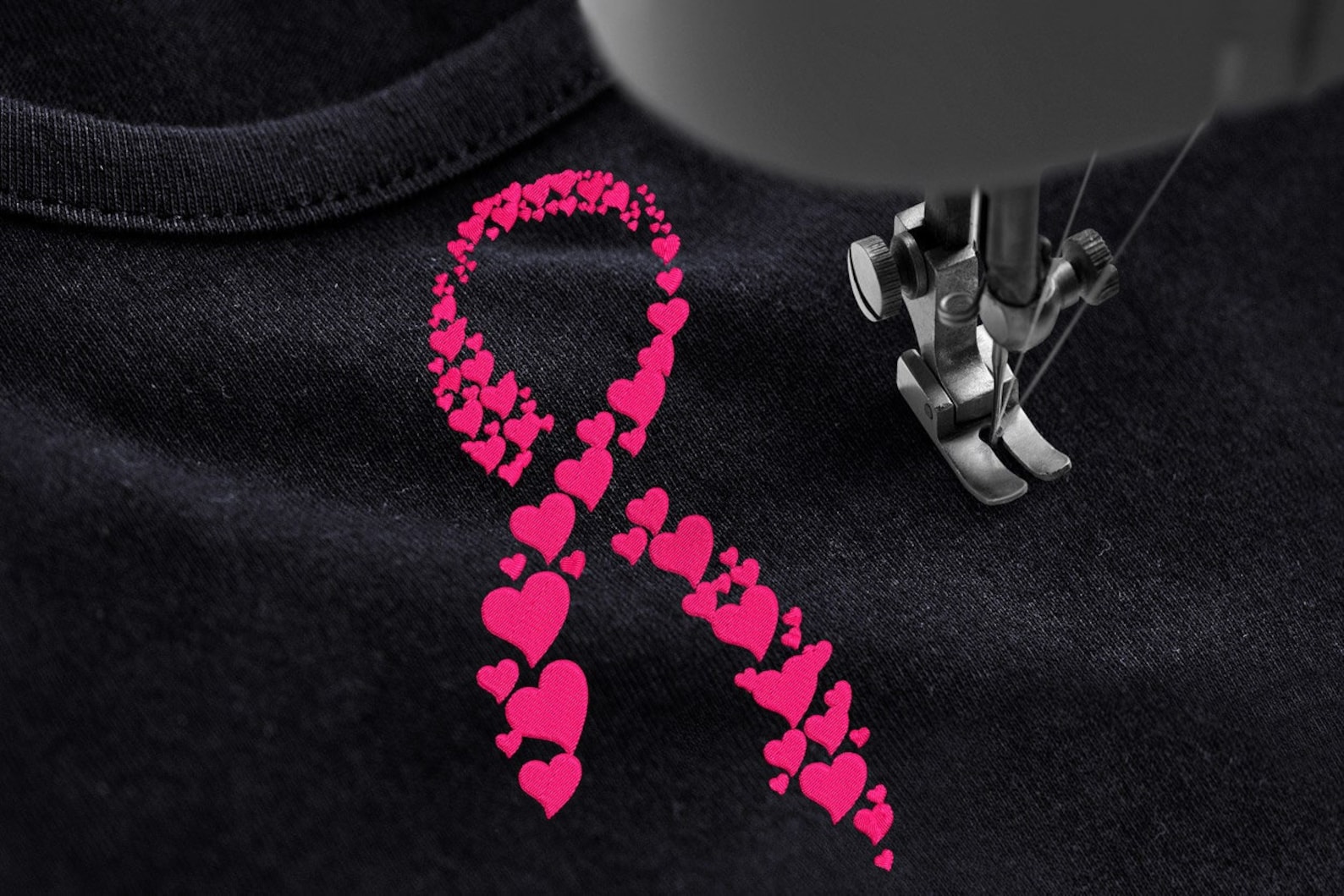 Cancer Ribbon Hearts Embroidery Cancer Survivor Awareness - Etsy