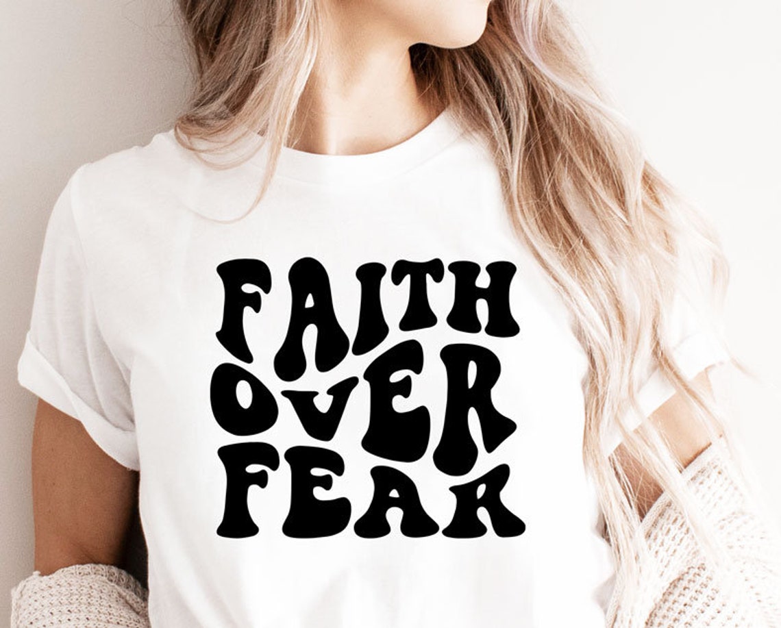 Faith Over Fear SVG Wavy Letters Svg Vintage Svg Retro Svg - Etsy