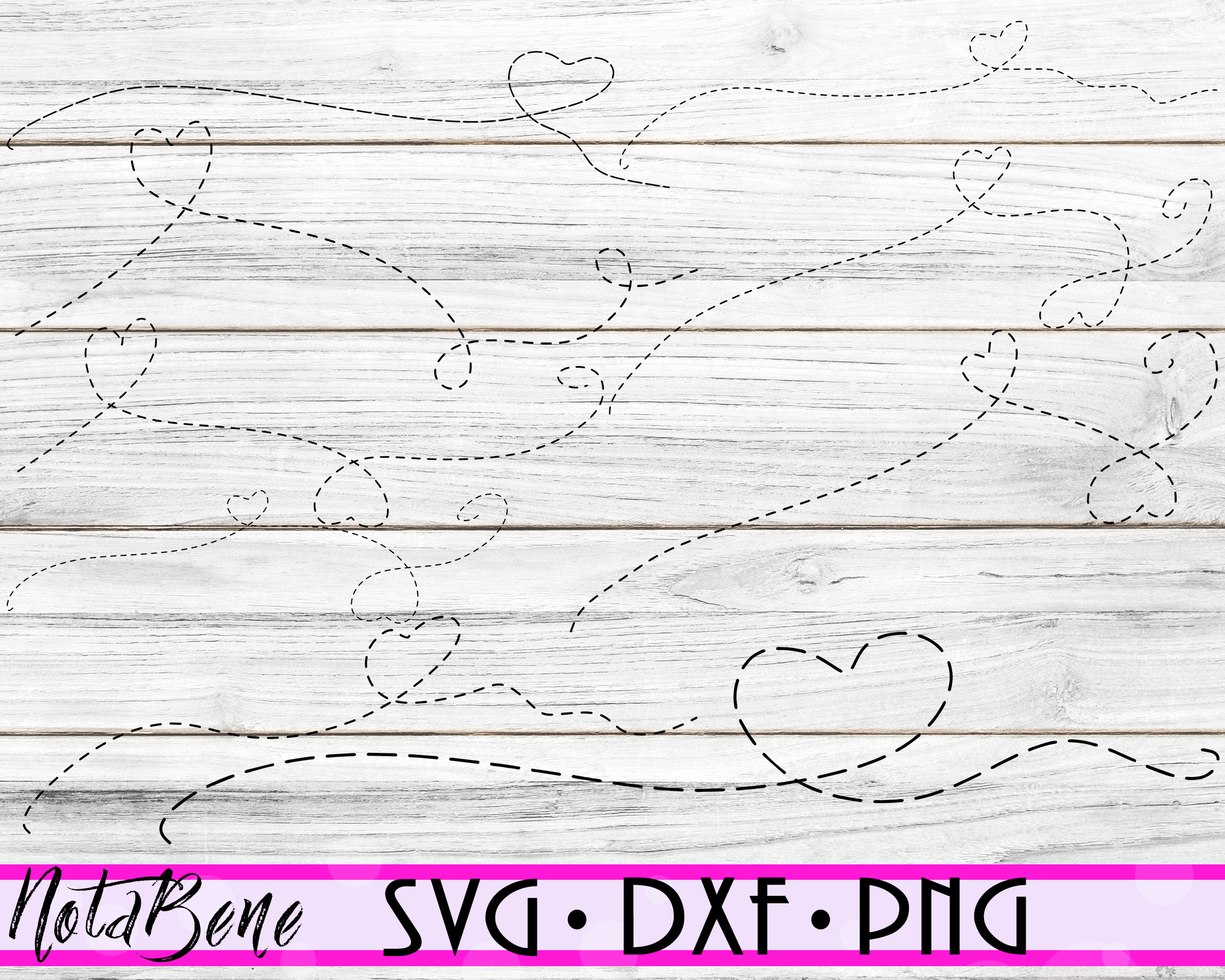 Dashed Heart Lines SVG Doodle Lines Svg Bundle Long Distance - Etsy Canada
