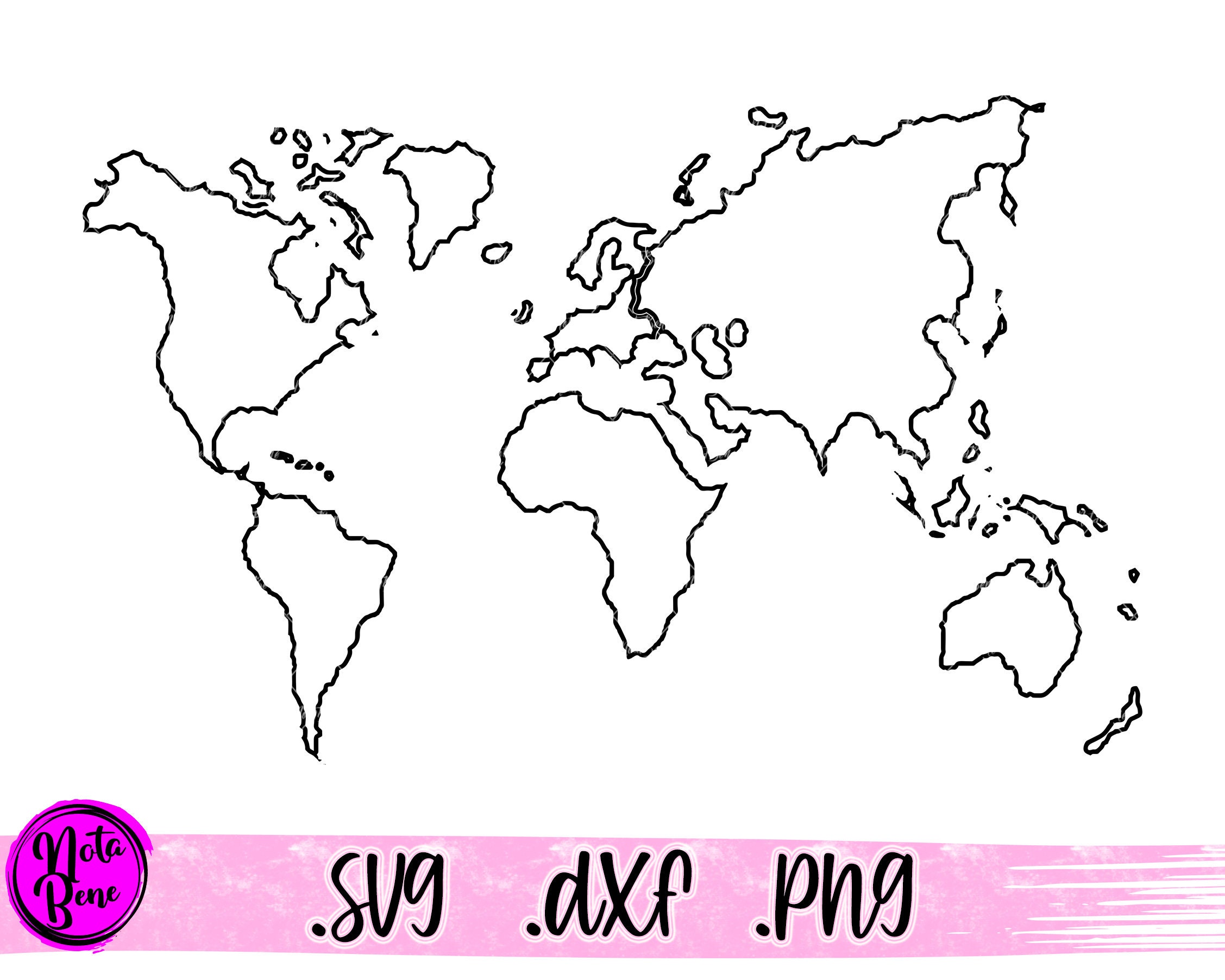 World Map SVG Cut Files Map of the World SVG Map Svg World - Etsy Australia