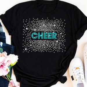 CHEER Scatter Rhinestone Template SVG, Cheerleader Scattered Hotfix ...