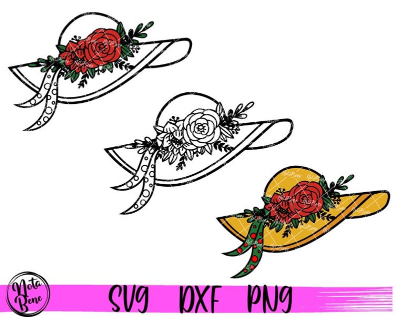 Summer Sun Floral Hats SVG Woman Hat Roses Svg Beach Hat - Etsy