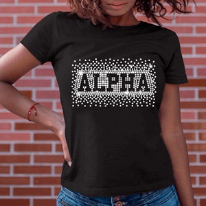 ALPHA Rhinestone Template Ss10 SVG, Cheerleader Scattered Spray Effect ...