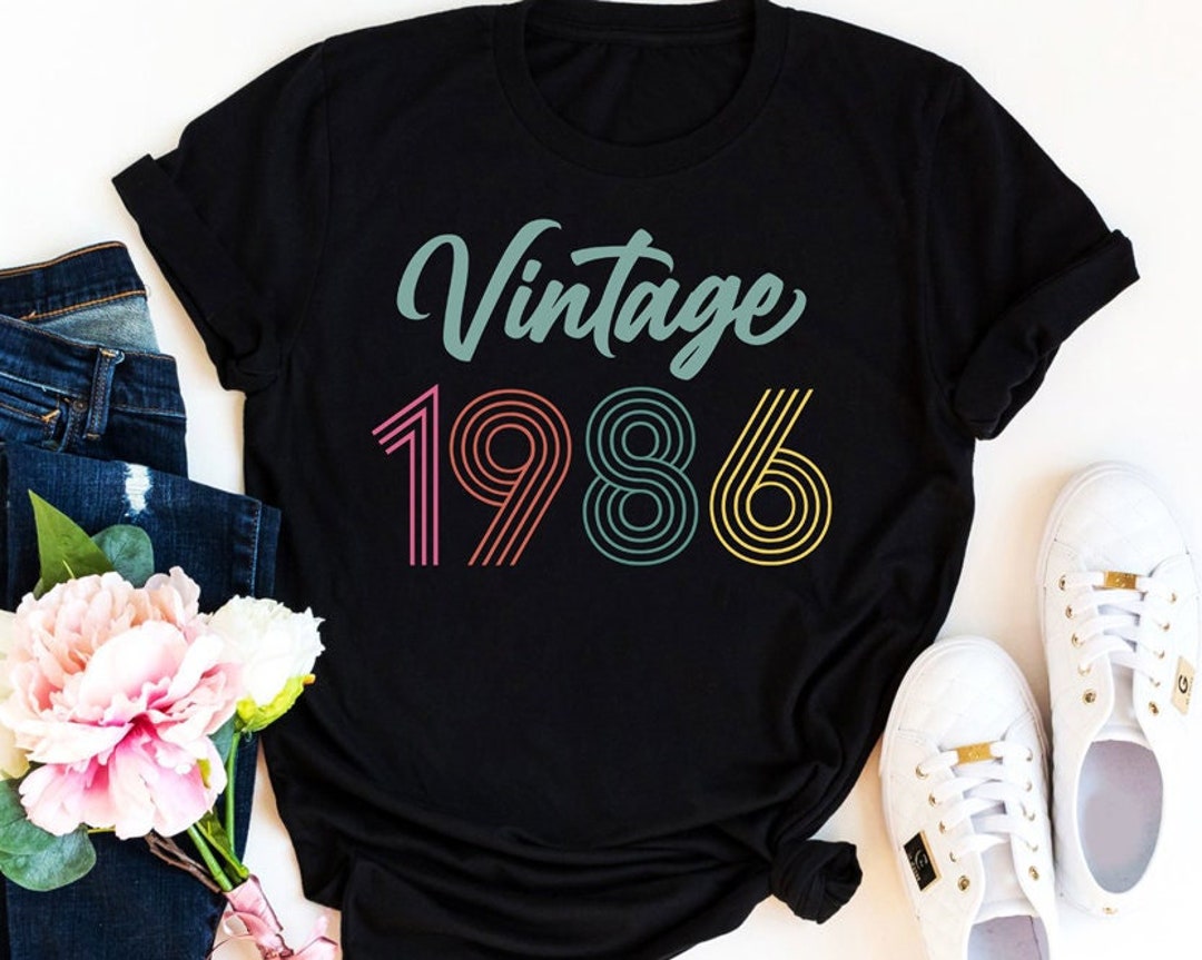 Vintage 1986 Birthday SVG, Retro 36 Birthday Shirt Svg, Classic 1986 ...