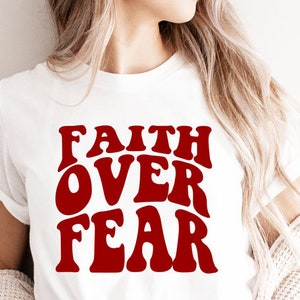 Faith Over Fear SVG Wavy Letters Svg Vintage Retro Svg - Etsy