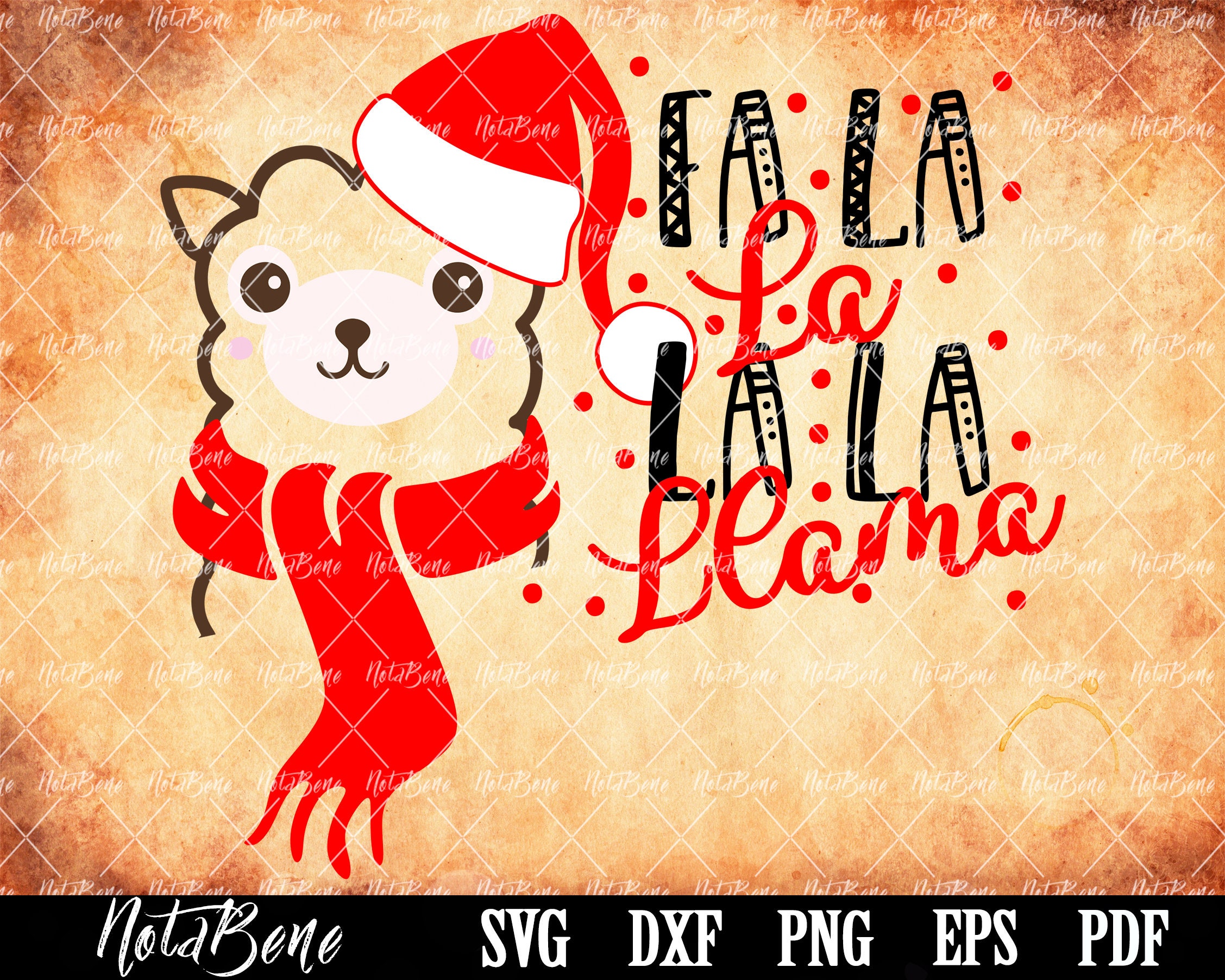 Christmas Llama Fa La La Svg Fa La La SVG Cut Files Christmas | Etsy