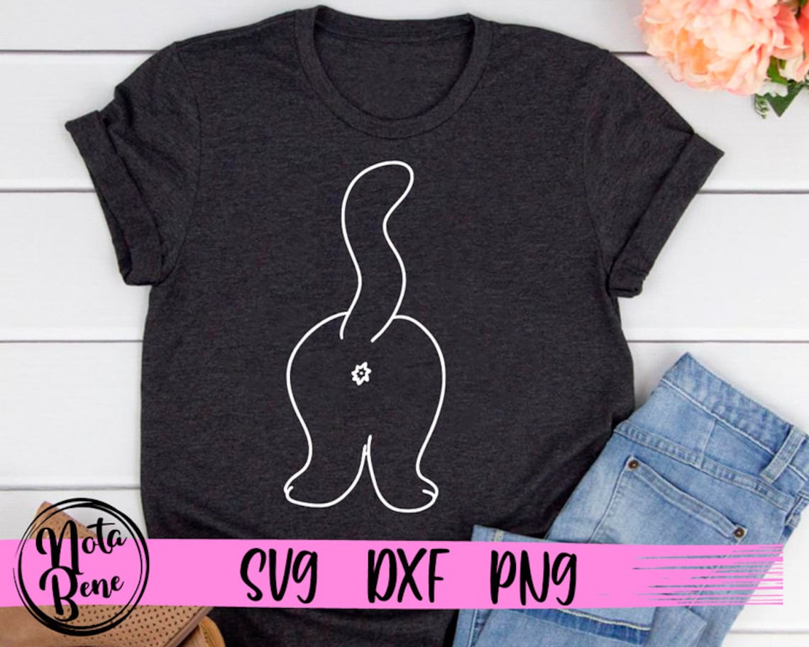 Cat Butt SVG Clipart Bundle Funny Cat Butts Silhouette SVG | Etsy Canada