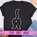 Cat Butt SVG Clipart Bundle, Funny Cat Butts Silhouette SVG, Kittens ...