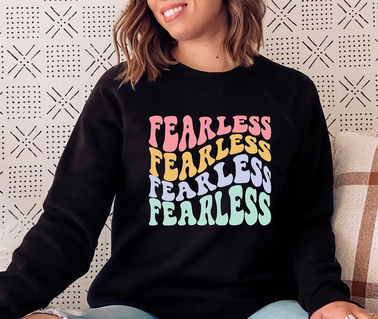 Fearless SVG Positive Svg Wavy Letters Svg Cheerleader Svg - Etsy