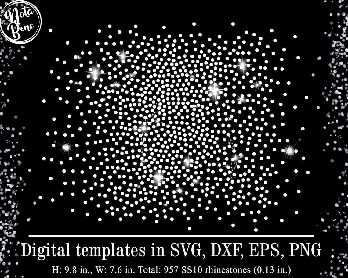 Rhinestone Scatter Pattern Svg Scattered Spray Effect Svg - Etsy
