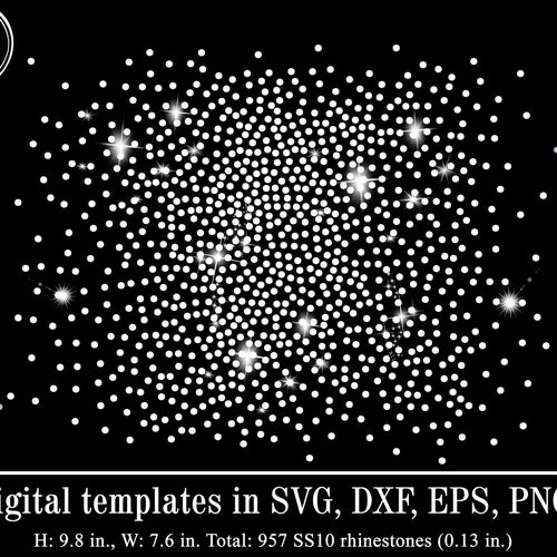 Rhinestone Scatter Pattern Svg Scattered Spray Effect Svg - Etsy