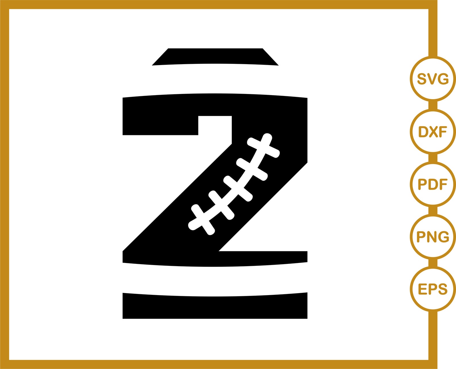 Number 2 SVG Two Football Player Shirt Numbers Svg Cut File | Etsy