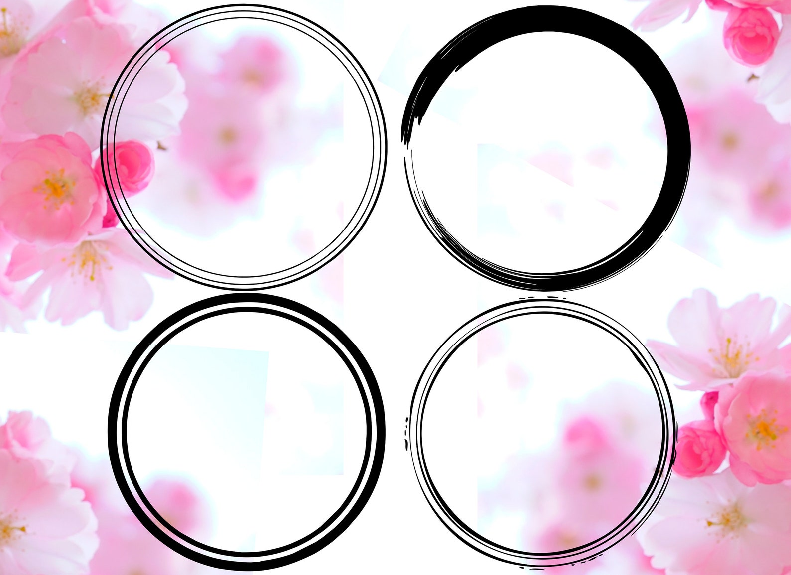 Circle Frame SVG Monogram Frame Wedding Circle Border Svg - Etsy