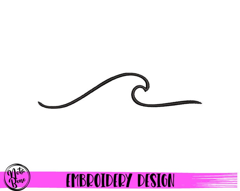 Simple Wave Embroidery Design Machine Mini Embroidery - Etsy